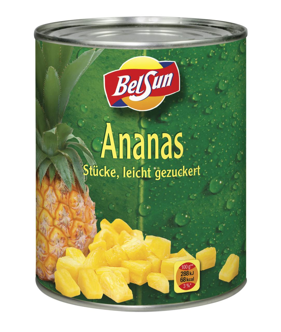 Belsun Ananas Stücke 12 x 850 ml (10,2 l ) | METRO