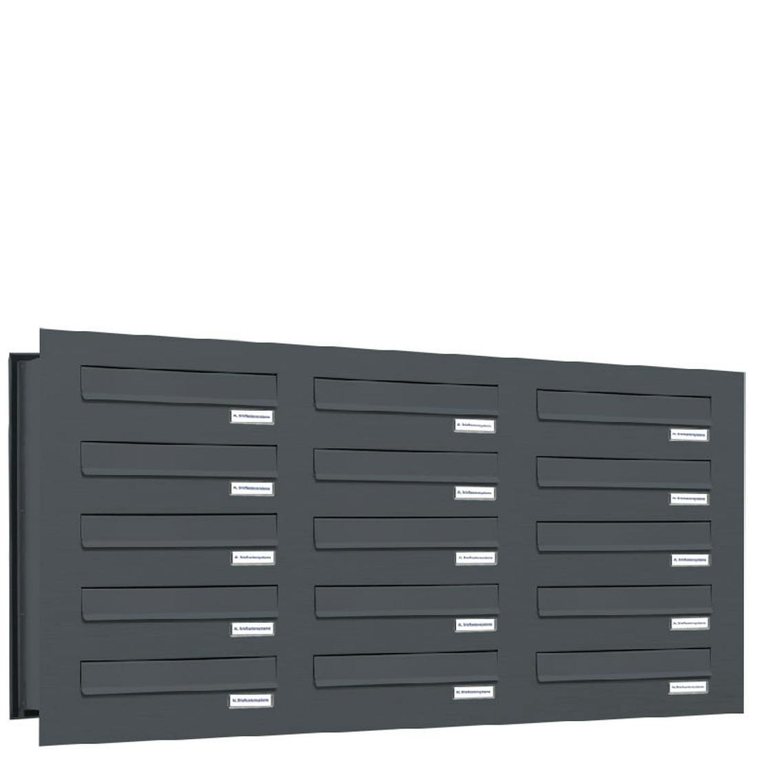 AL Briefkastensysteme 15 Fächer Premium Durchwurf Briefkasten A4 in RAL ...