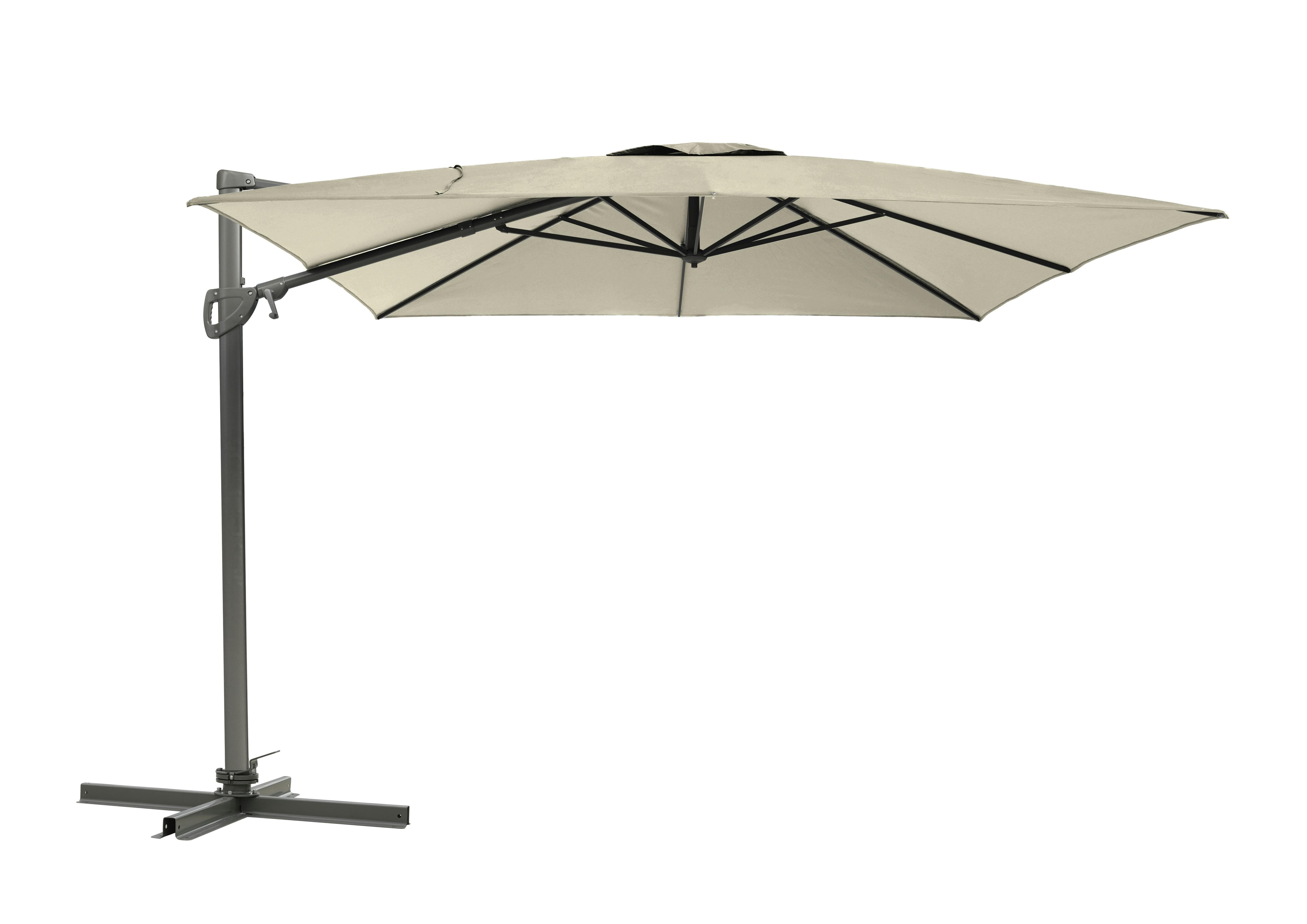 METRO PROFESSIONAL Sombrilla colgante cuadrada, sin faldón, aluminio ...