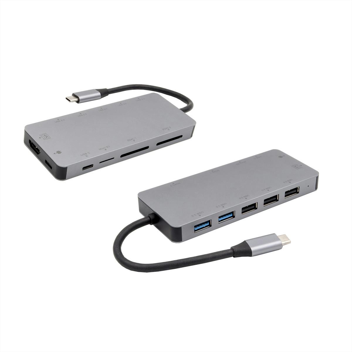 EXSYS EX-1221HM USB 3.2 Gen1 C-HUB 11 Ports für Notebook, Matebook und ...