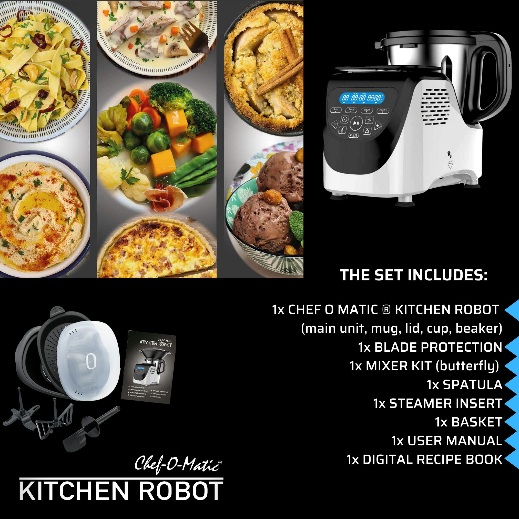 Best Direct Chef O Matic Kitchen Robot, Küchenmaschine mit Kochfunktion ...