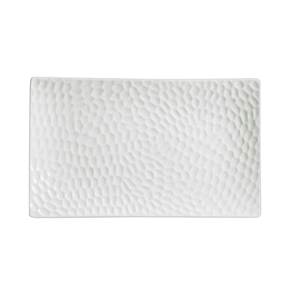 Assiette rectangle Dune 20x12 cm x6 - Blanc Rectangle Porcelaine Table ...