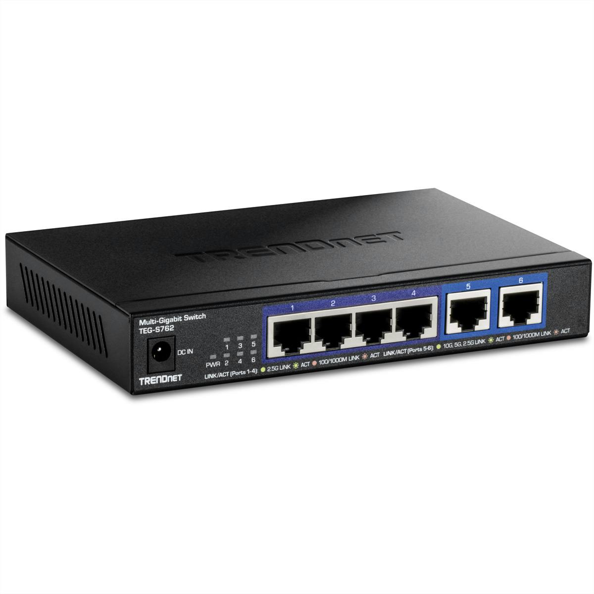 TRENDnet TEG-S762 6-poorts 10G switch, zwart | Makro