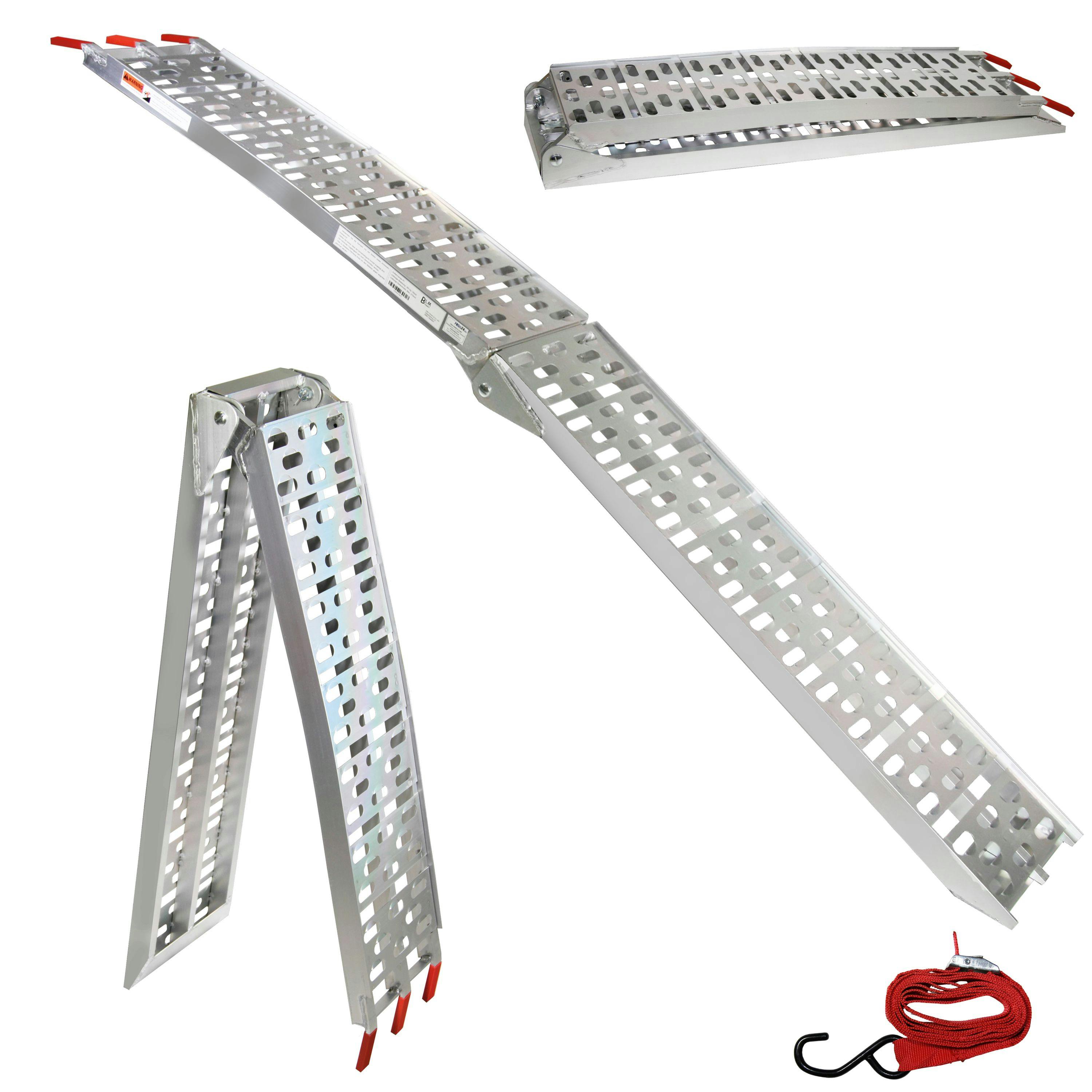 Auffahrrampe Verladerampe klappbar Rampe Laderampe Schiene 340 kg Alu ...