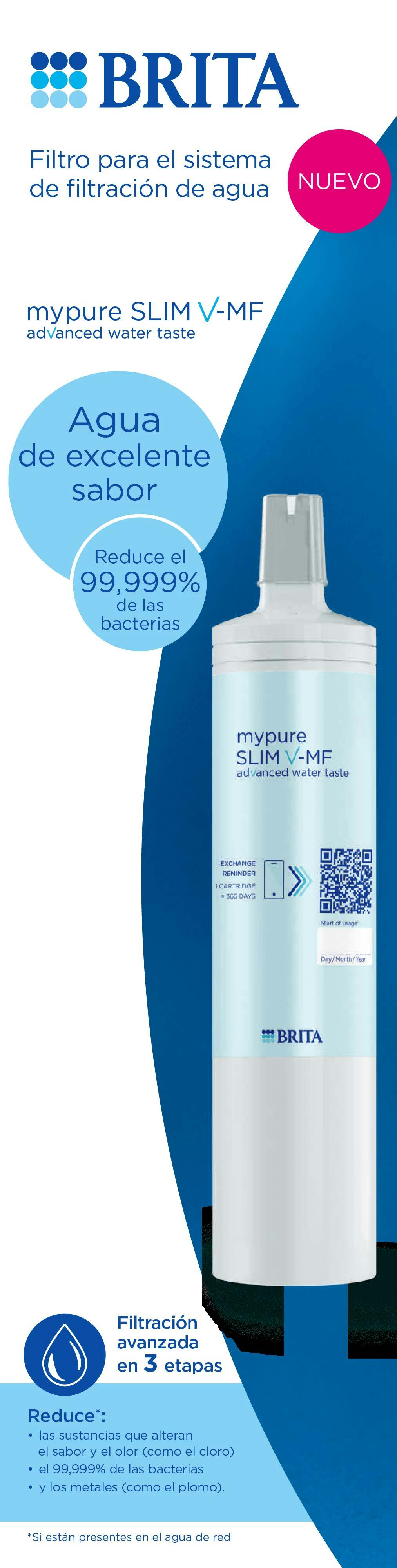 BRITA mypure Slim V-MF, 1x Cartucho (8000L) | Makro