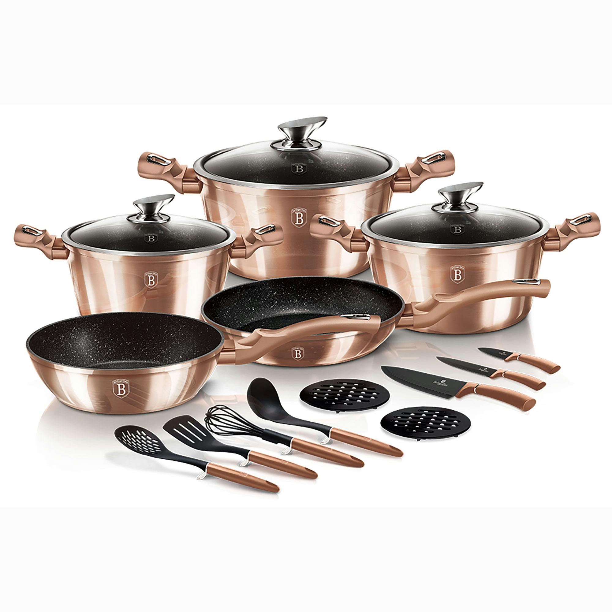 Berlinger Haus Set di Pentole Induzione 17-Piece Alluminio Antiaderente ...