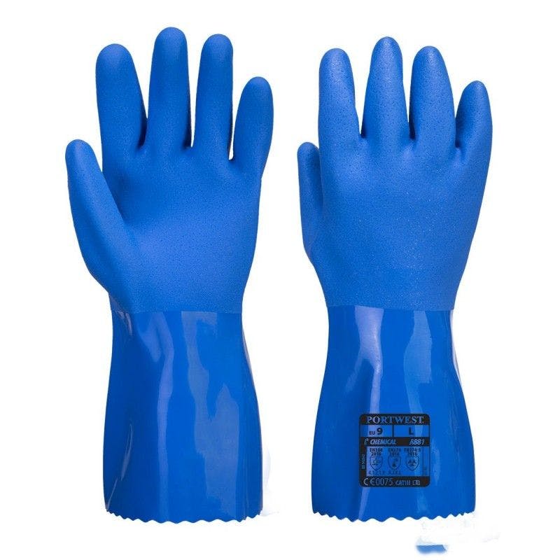 Portwest - Gants de protection chimique en PVC ULTRA #5D9CEC Taille 7 ...