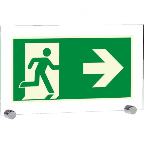 Schild I PERMALIGHT plus langnachleuchtend Rettungszeichen Rettungsweg ...