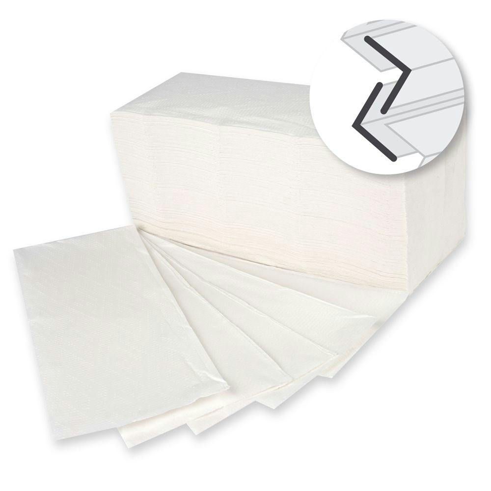 Papierhandtuch 2-lagig Zellulose ZZ-Falzung Weiss 21x25 cm | METRO