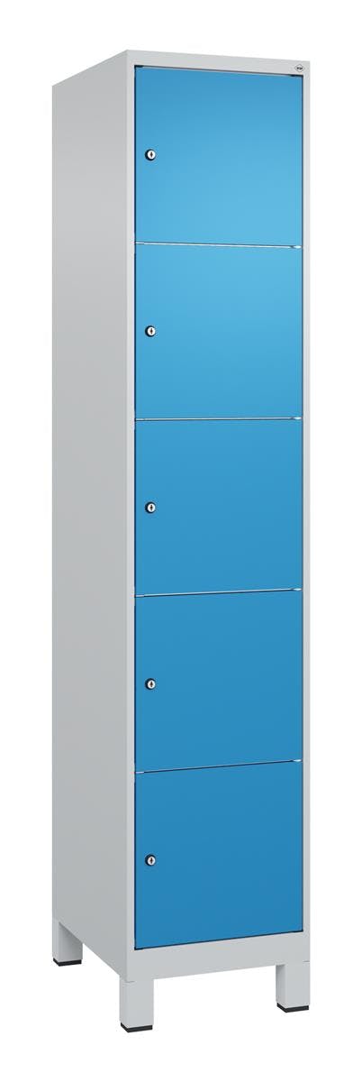 C+P Schließfachschrank Classic PLUS, Füße, 1 Abteil, 1950x400x500mm ...