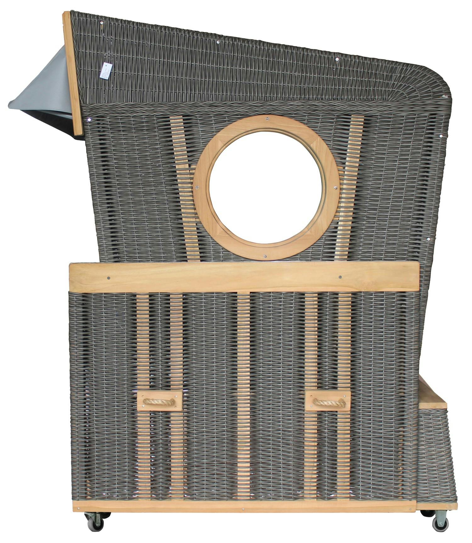 Gosch-Lounge Strandkorb 6-Sitzer Teak - PE grau - Modell 537 | METRO ...