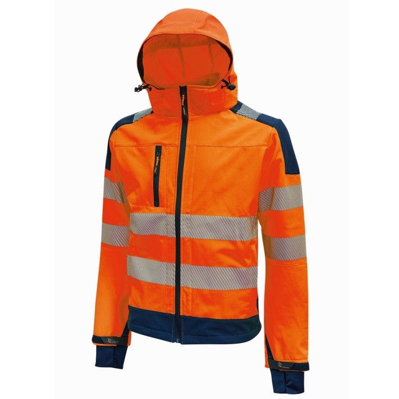 U-Power - Veste Softshell orange haute visibilité Stretch MIKY Orange ...
