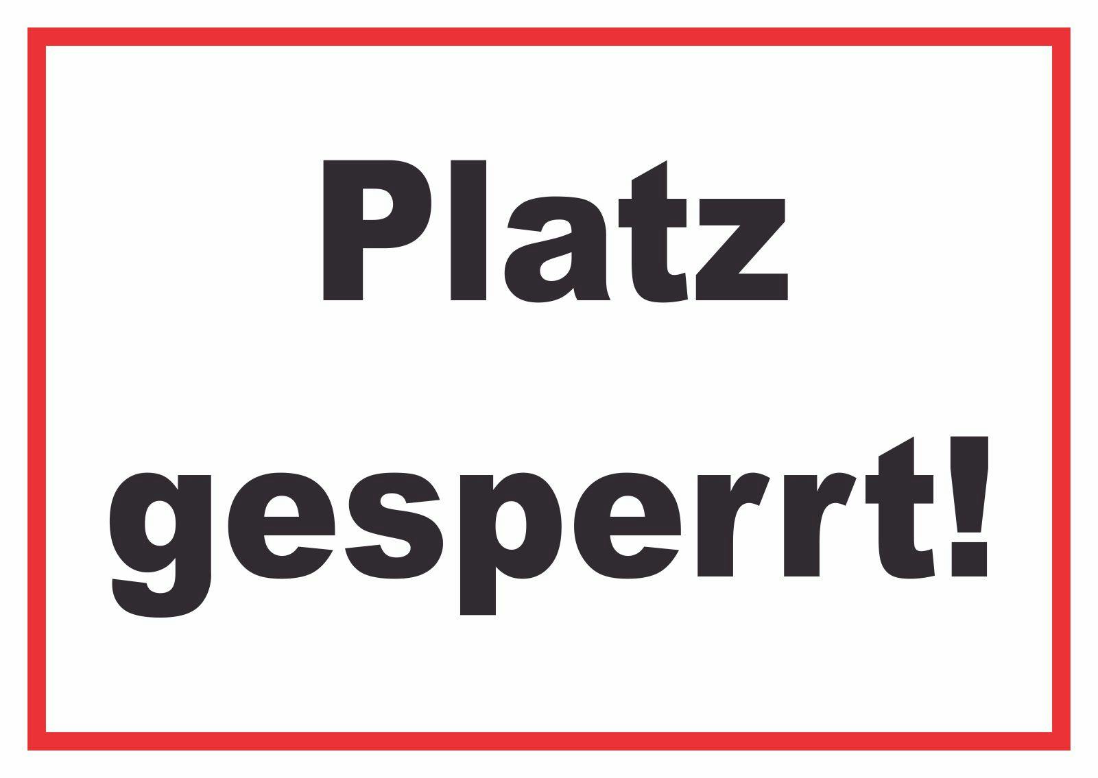 Platz Gesperrt Schild Sportverein A5 Rückseite selbstklebend | METRO