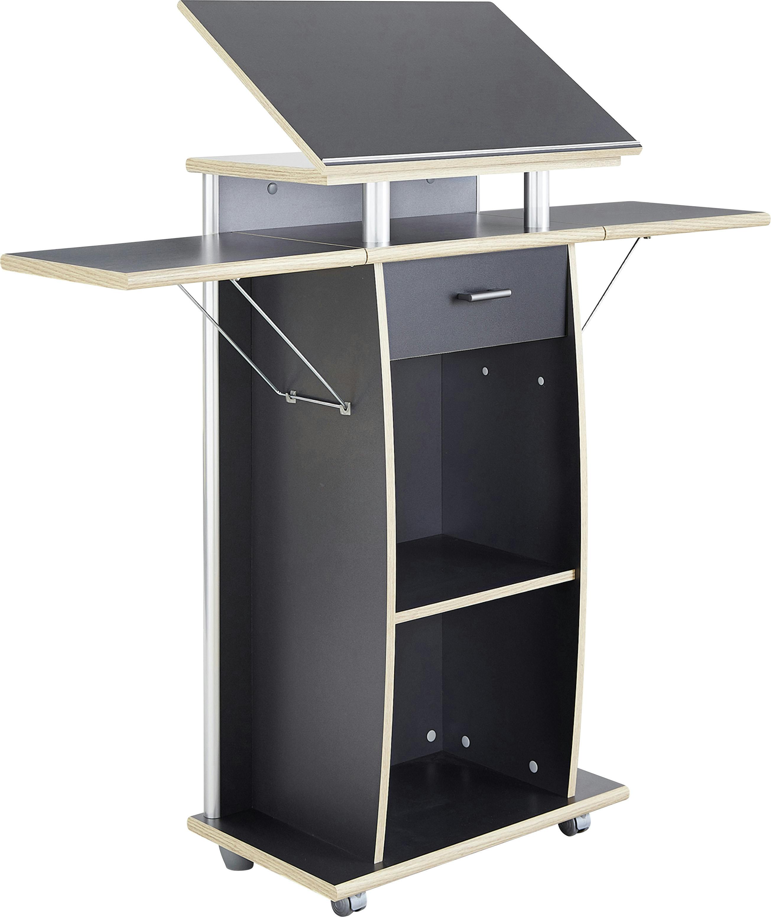 Germania Stehpult 0469-58 in Anthrazit, auf Laufrollen, mit ...