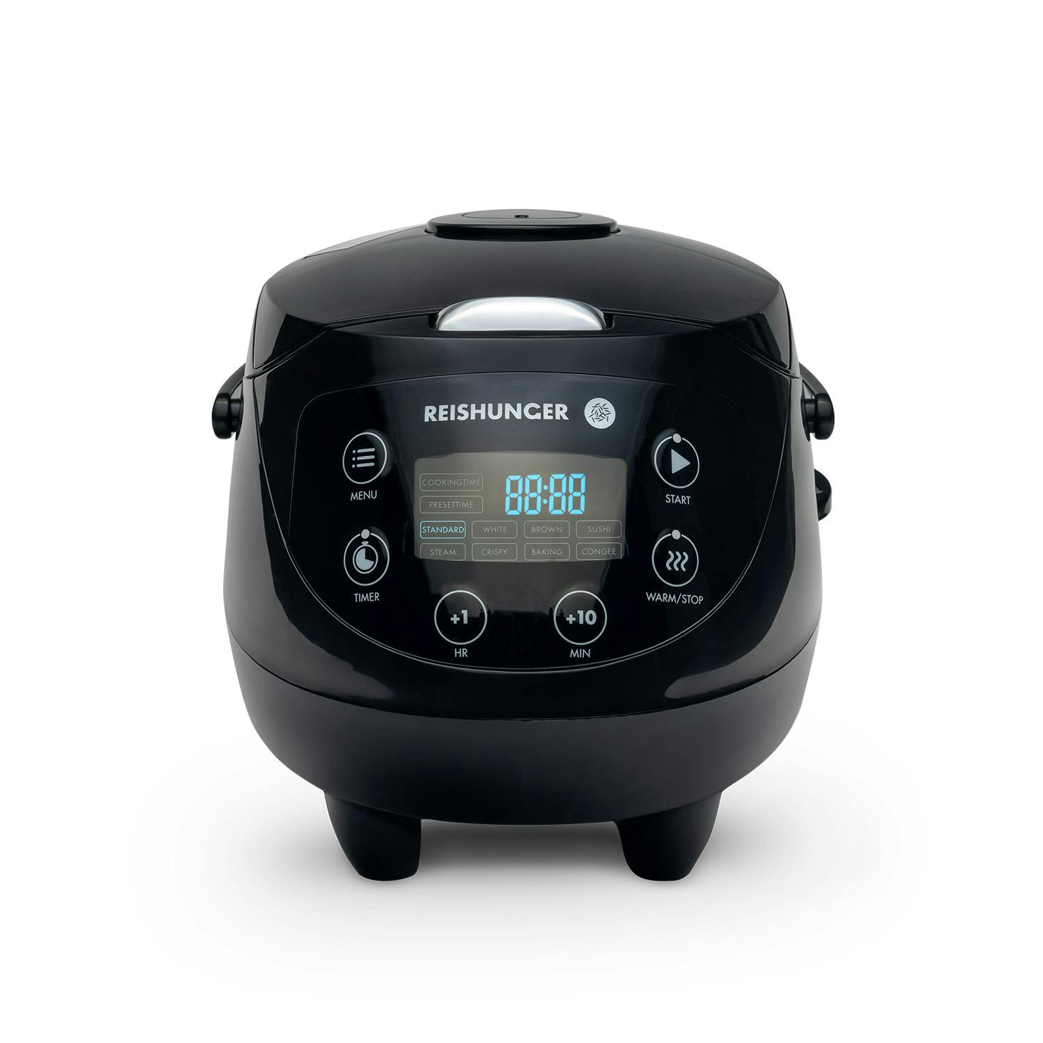 Reishunger Digitaler Mini Reiskocher und Dampfgarer, Schwarz - Timer ...