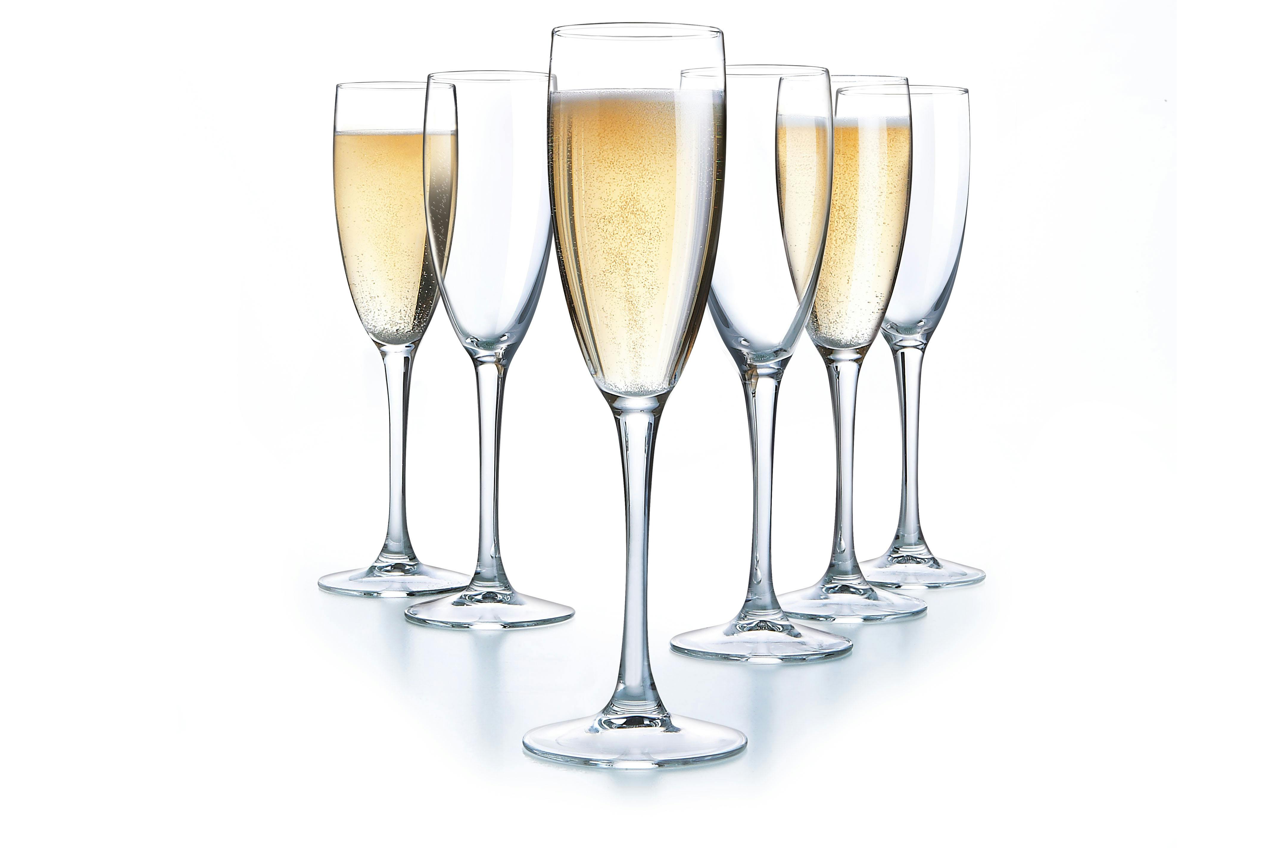 Arcoroc Boîte De 6 Flûtes À Champagne En Verre 19 Cl Vina | METRO