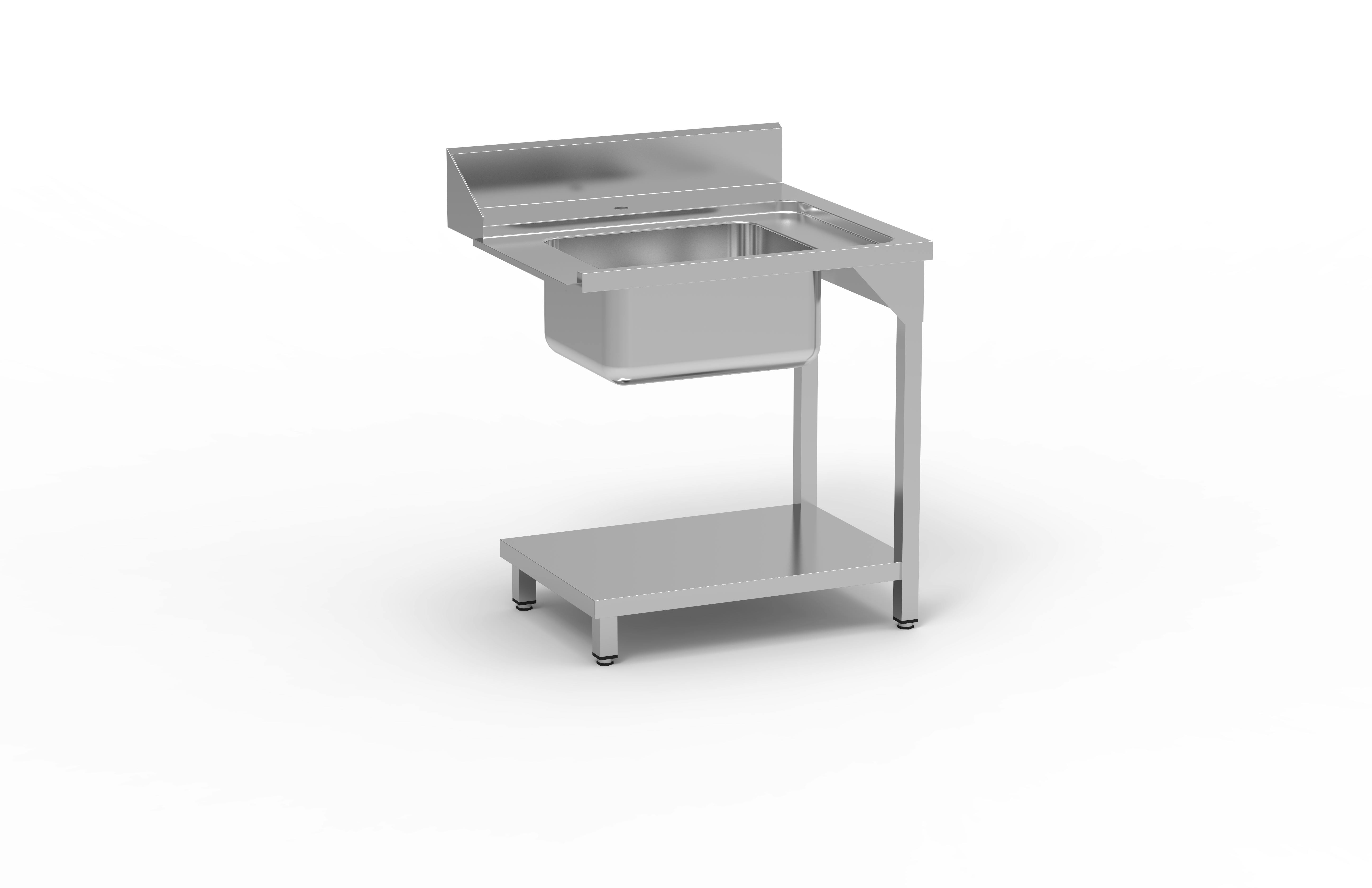 ERATOS Table De Prelavage Avec Bac 500X400X250 Aisi-304 18/10 - 800X750X850 - Avec Etagere ...