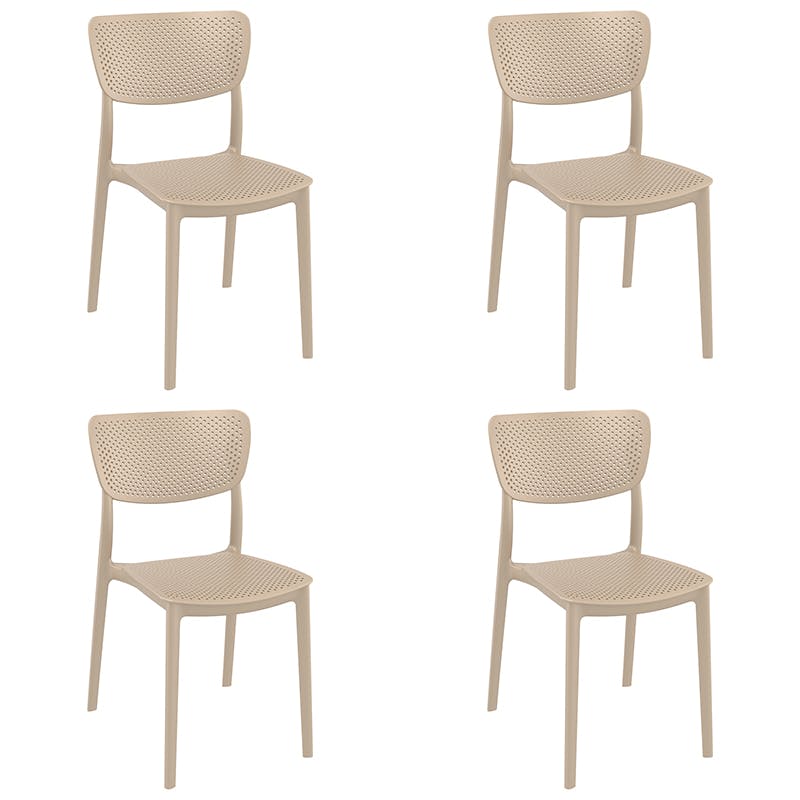 SIESTA EXCLUSIVE Pack 4 Sillas de Exterior Lucy Taupe | Makro