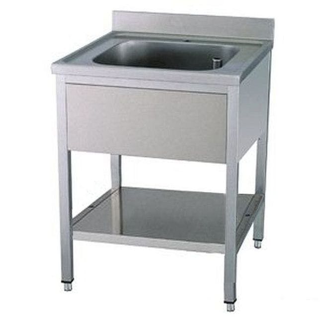 KBS spoelbak 700x700x850 mm met opstaande rand 1 wasbak met onderstel ...