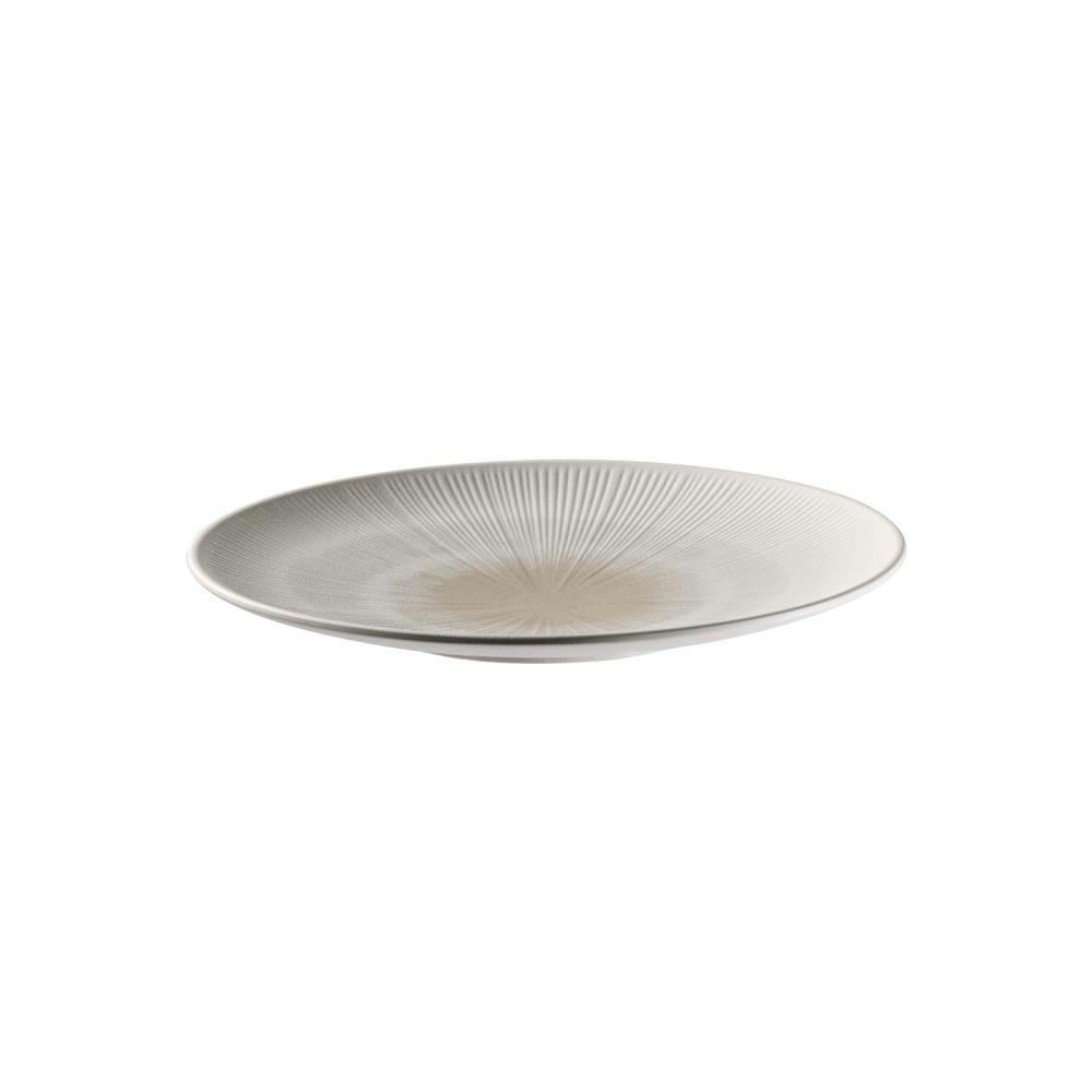 APS 85505 Plato Ø 33 cm, H: 3,5 cm, melamina blanco/beige | Makro