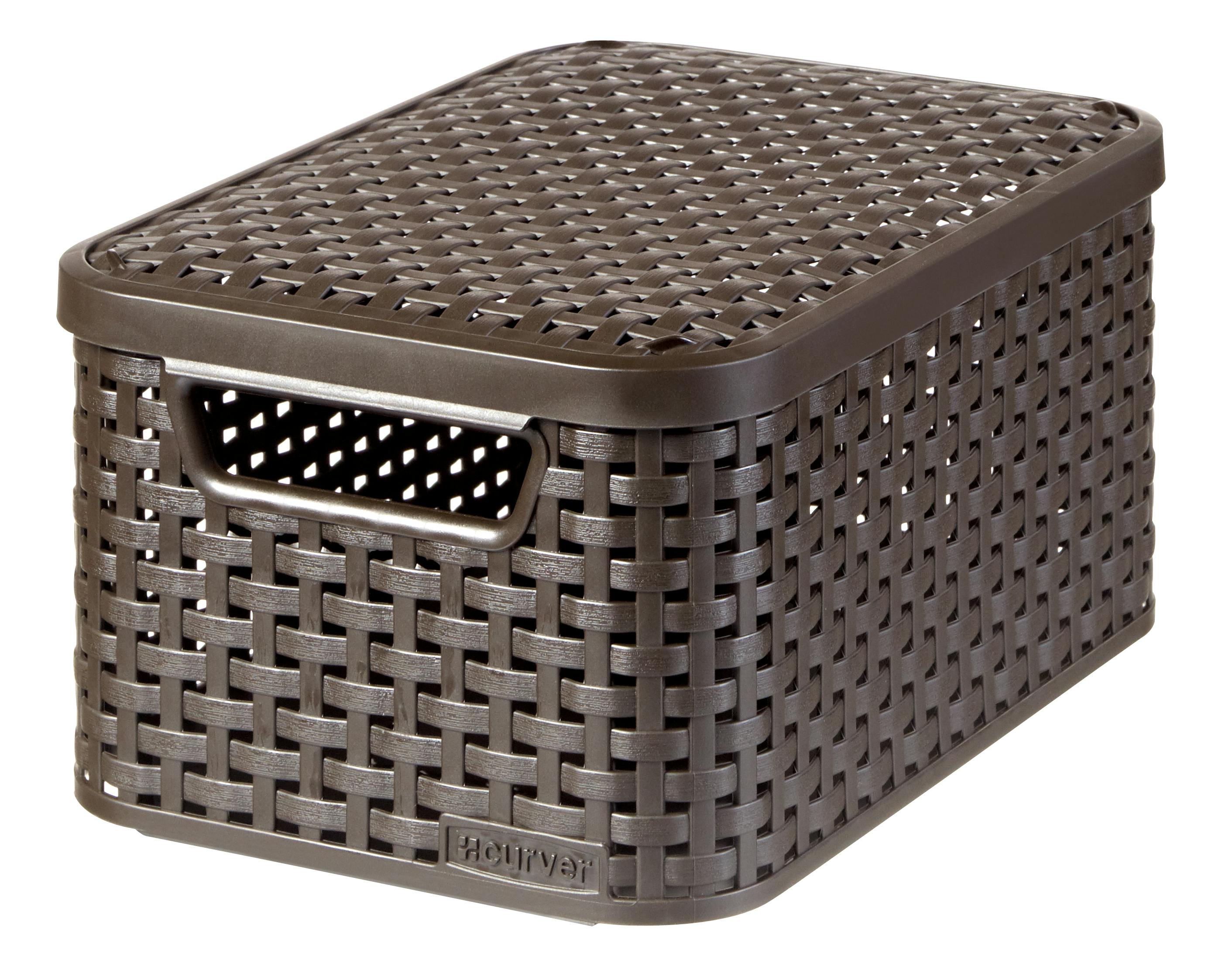 CURVER, 3-er Set STYLE Box S mit Deckel dunkelbraun | METRO