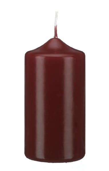 Stumpen Kerzen Bordeaux 25 x Ø 8 cm, 6 Stück getauchte Stumpenkerzen ...