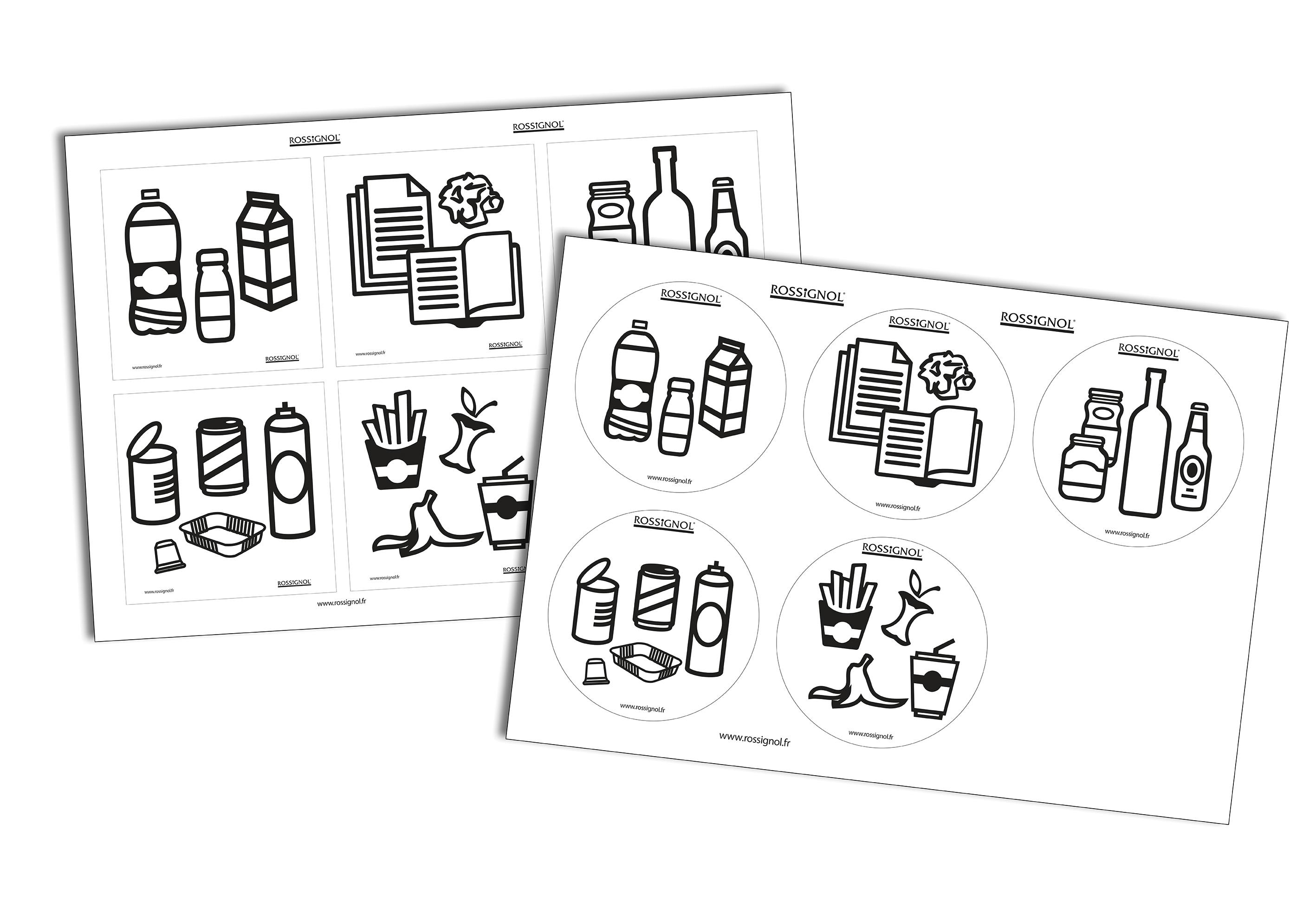 Rossignol - Stickers tri - lot de 2 planches autocollantes COLLEC | METRO