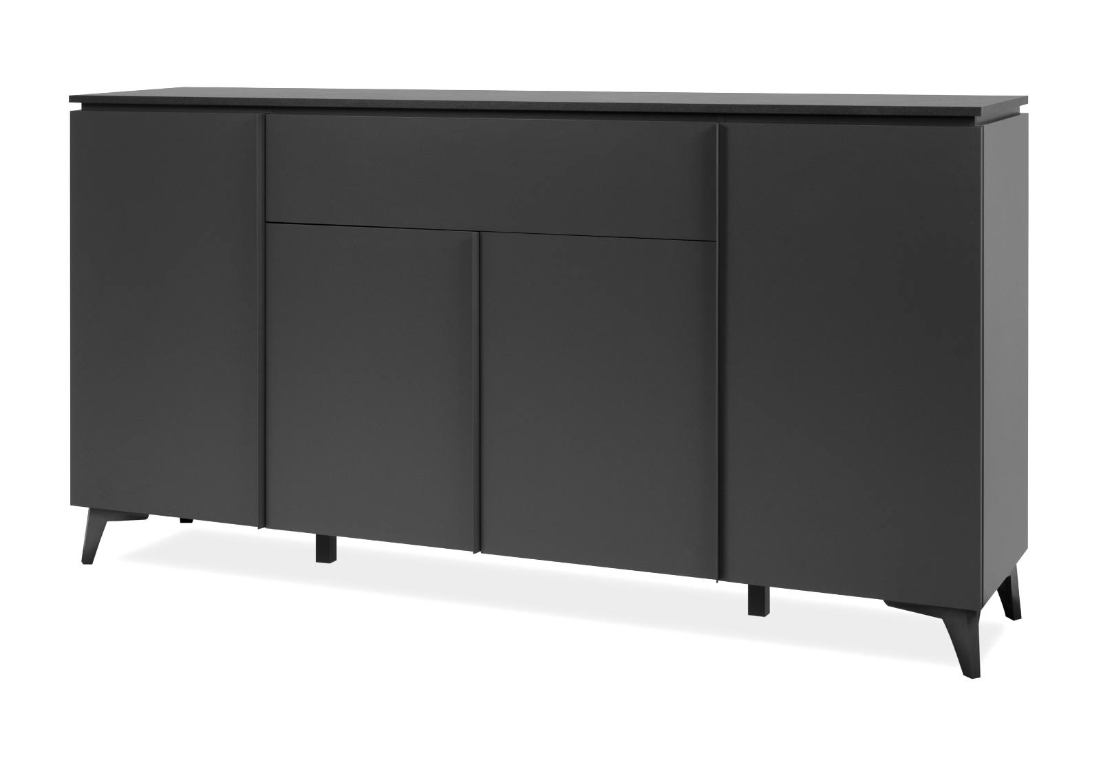 Furn.Design Sideboard grau, Schiefer 177 cm 4-türig 6 Fächer, modern, Visby | METRO