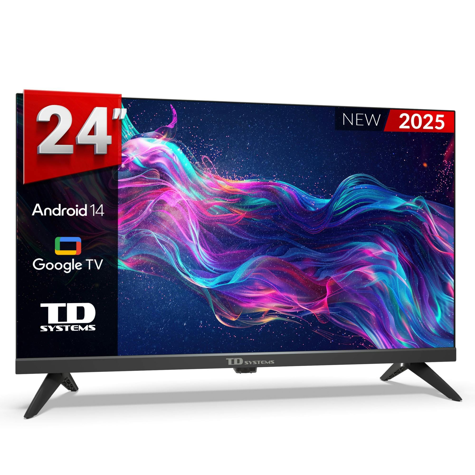 Smart TV 24 polegadas HD Hey Google Official Assistant com controle de ...