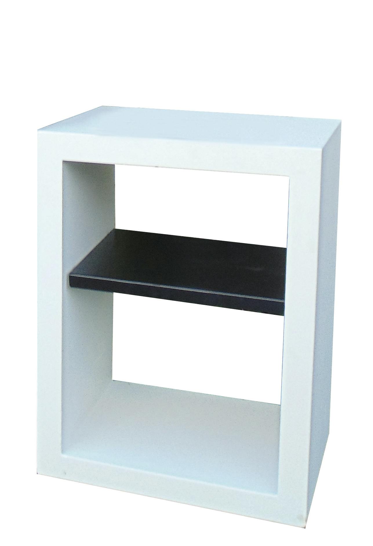 Module banc MINI - Module banc simple, en béton, peint en blanc et noir ...