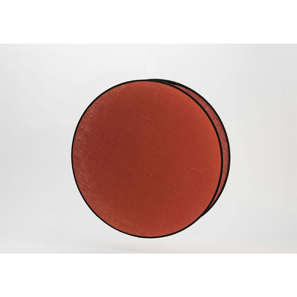 Abat-jour Luna 30 cm brique - Rouge Rond Tissu Amadeus 30x11.5 cm | METRO