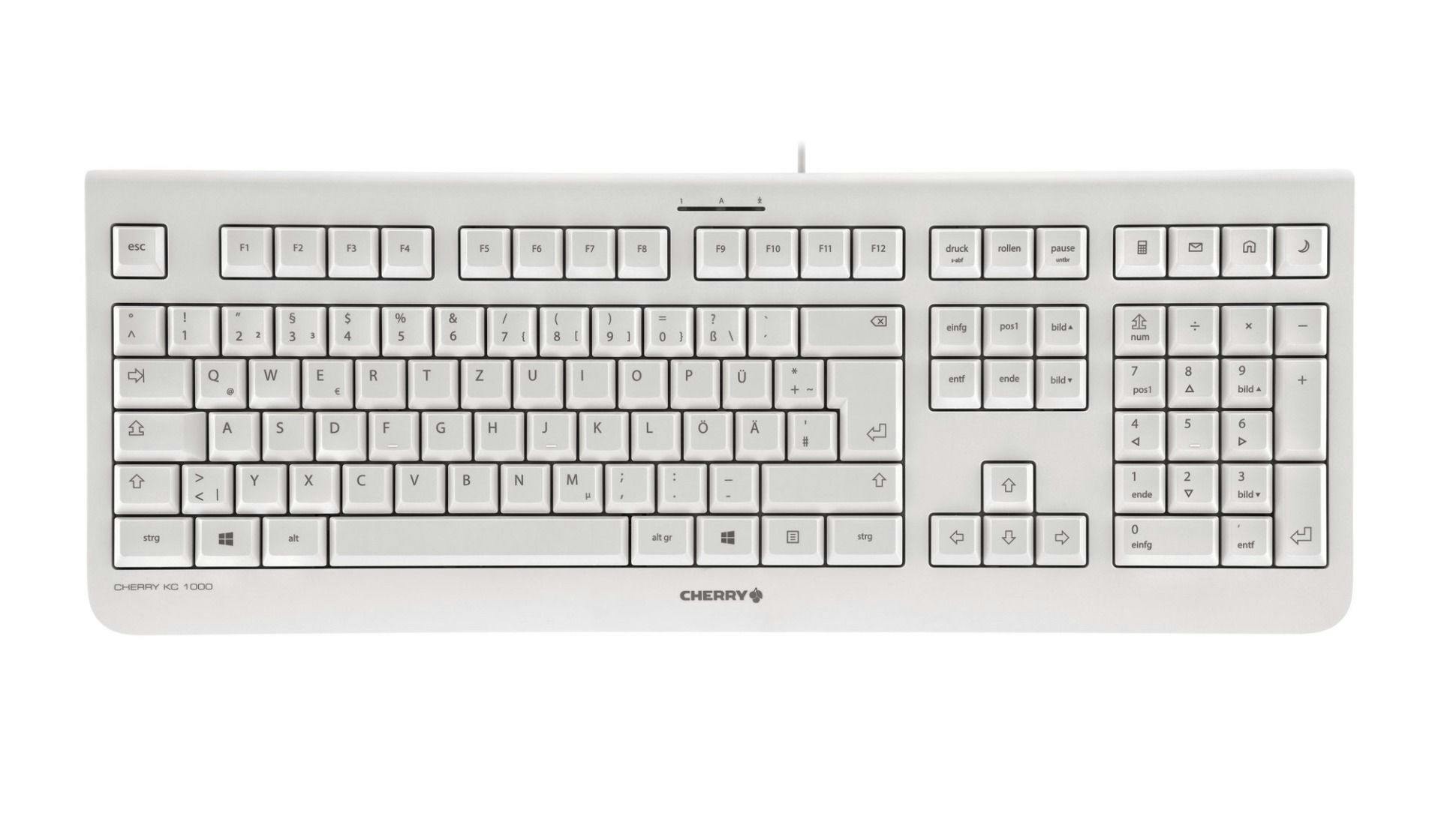 CHERRY KC 1000 USB-Tastatur kabelgebunden weißgrau | MAKRO Marketplace