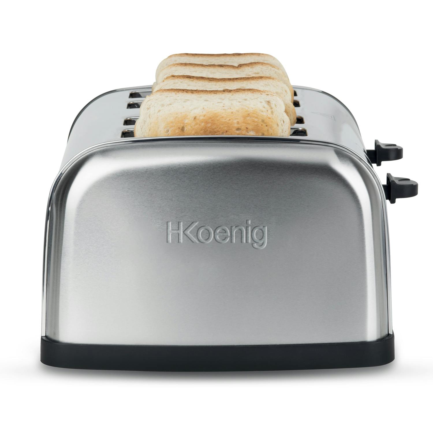H.Koenig Toaster TOS14 / 4 Scheiben / Breite Schlitze / 6 ...
