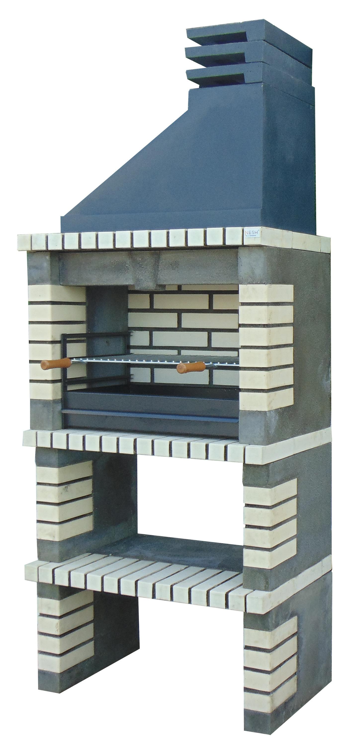 BARBECUE LARCK - Barbecue simple en brique blanche et ciment ...