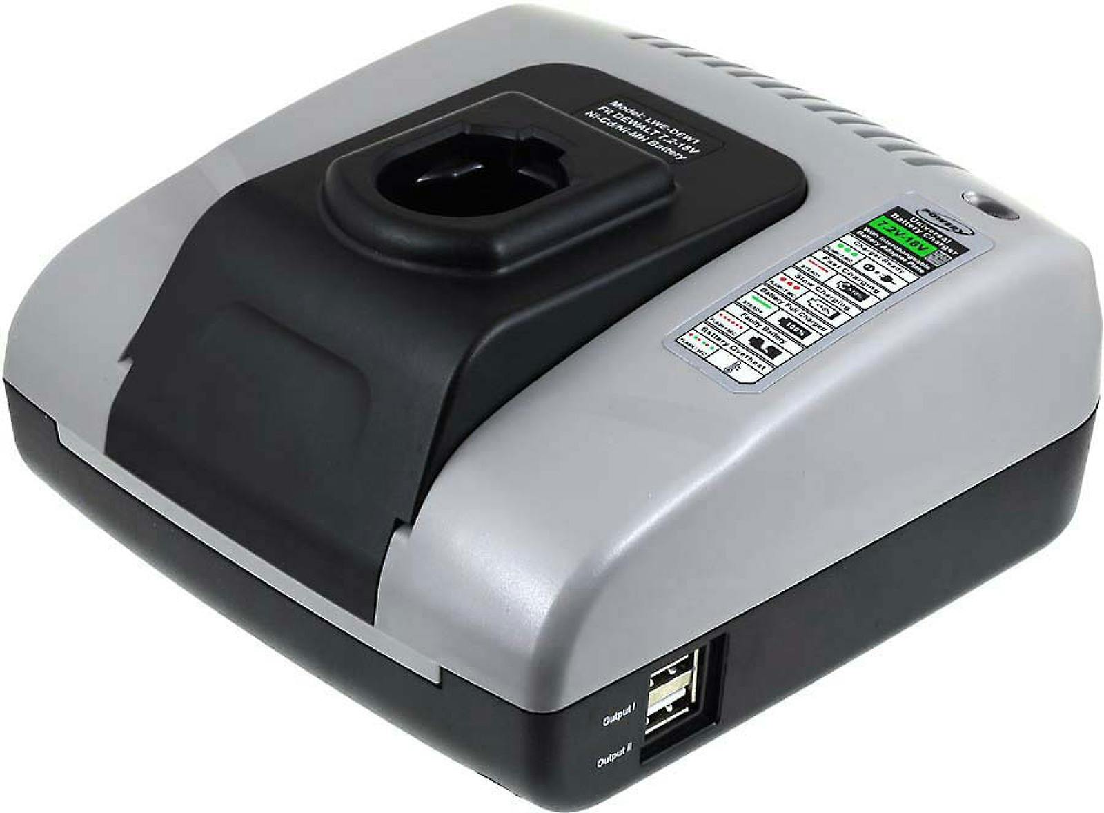 Powery Akku-Ladegerät mit USB für Werkzeug Black & Decker Akkutyp ...