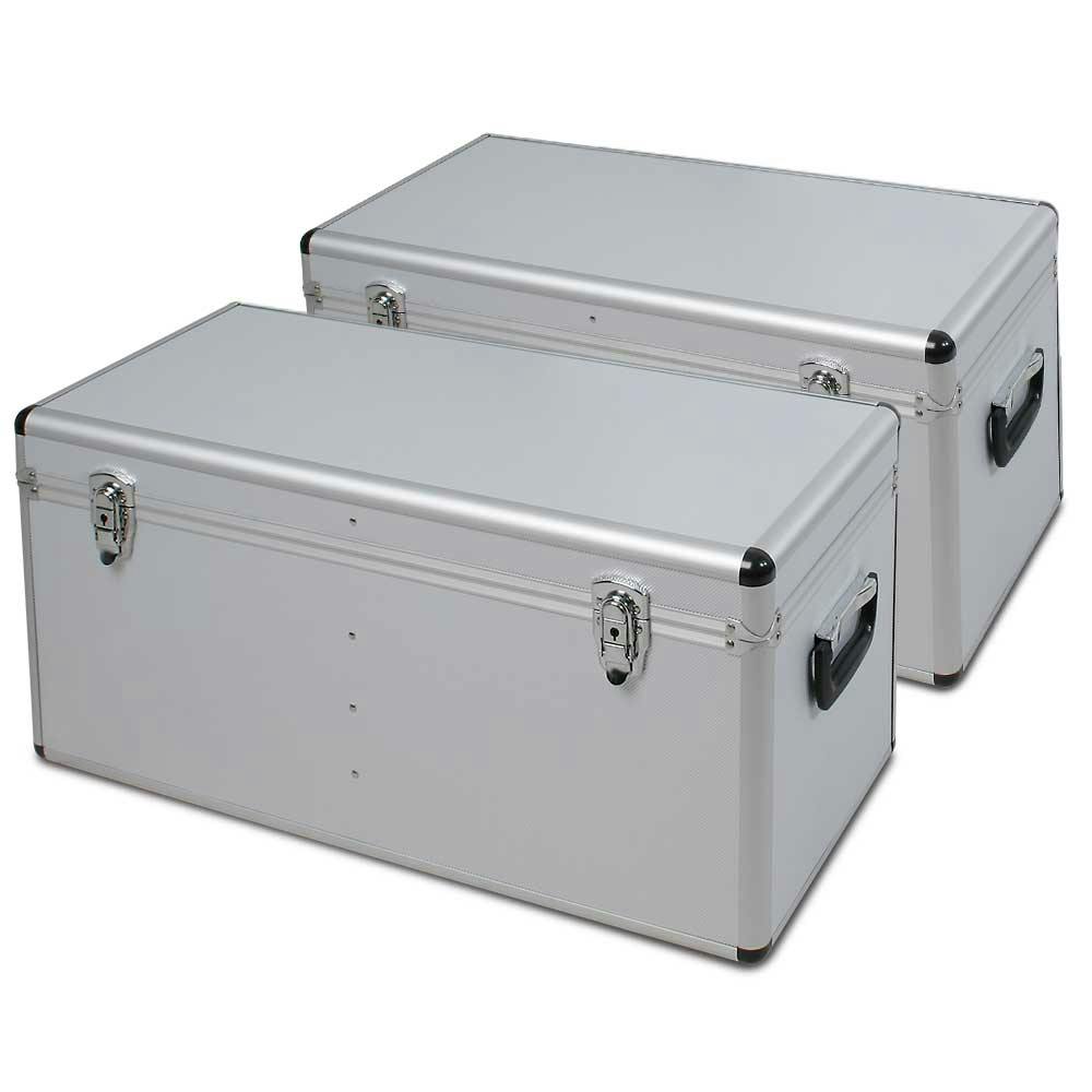 2 Alurahmen Box, 65 Liter, LxBxH 680 x 310 x 320 mm, silber ...