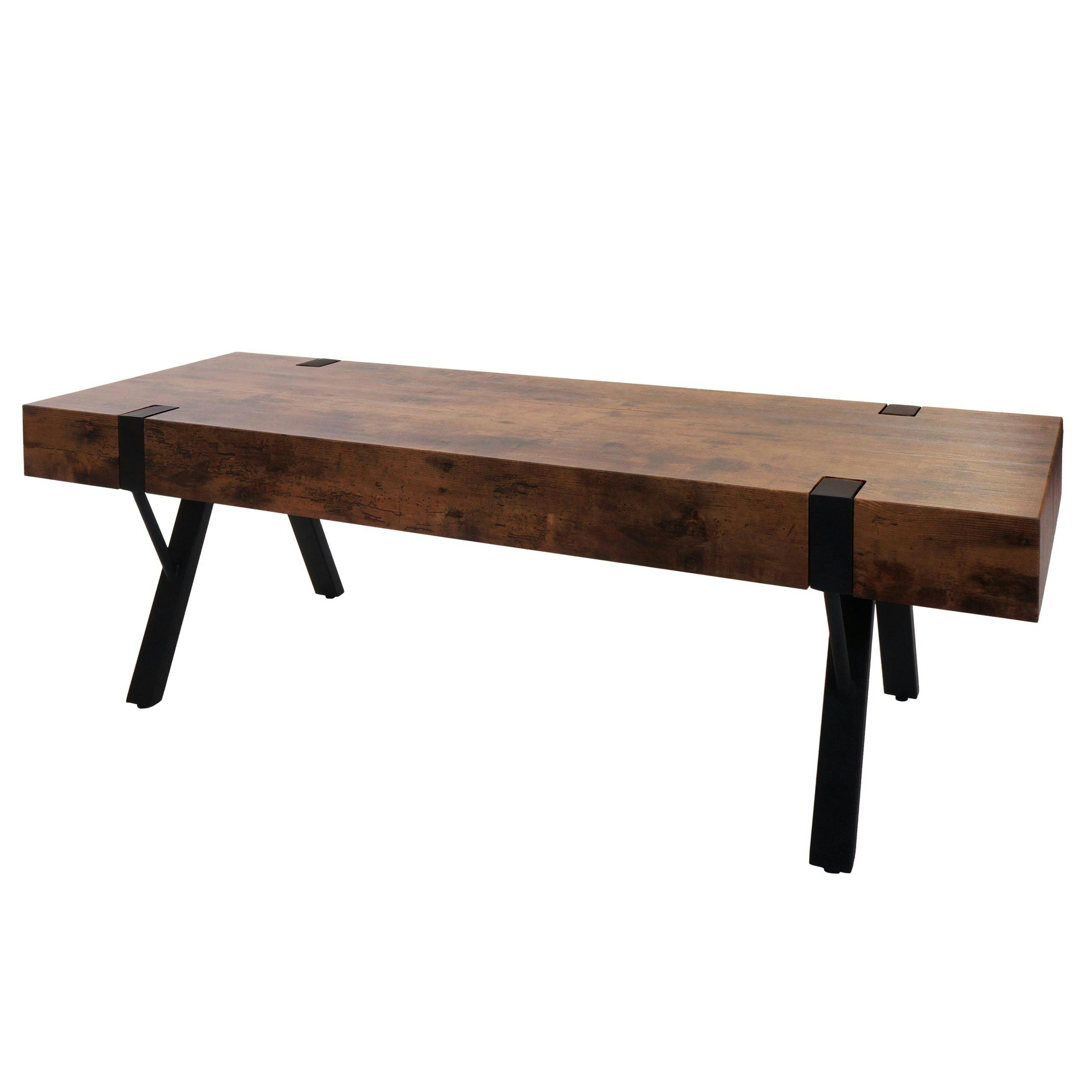 TV-rek HWC-L54, TV-tafel lowboard TV-tafel, metaal 42x120x40cm ~ donker ...