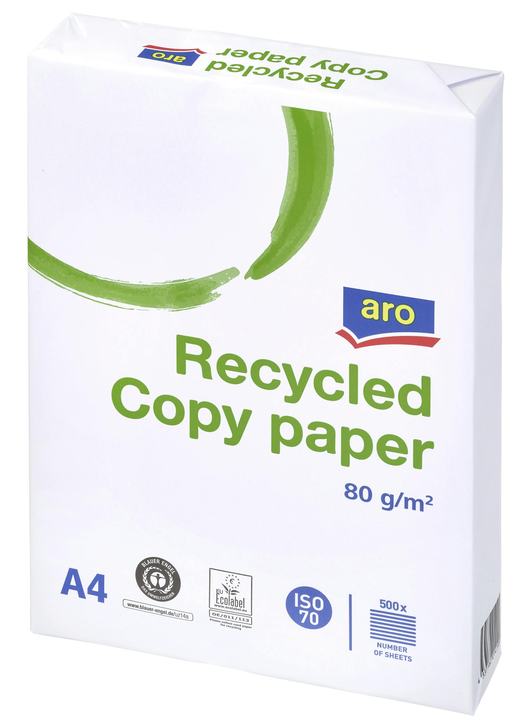 aro A4 gerecycled kopieerpapier, 80 g/m², grijs, 2500 vellen | Makro