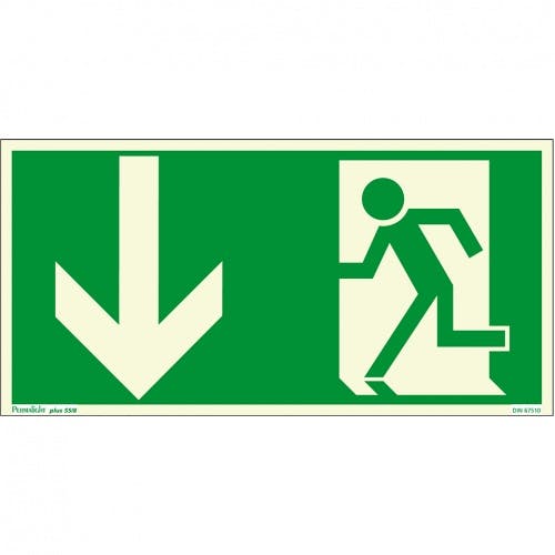 Aufkleber I PERMALIGHT plus langnachleuchtend Rettungszeichen ...