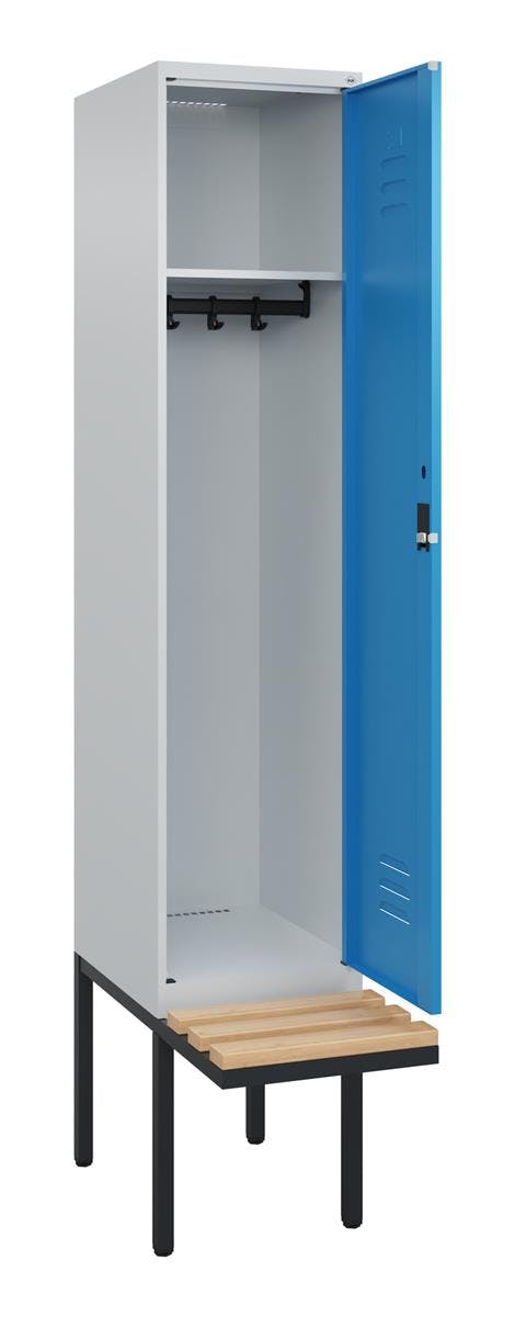 C+P Spind Classic PLUS, Bank, 1 Abteil, 2120x400x815mm, 7035/5012 | METRO