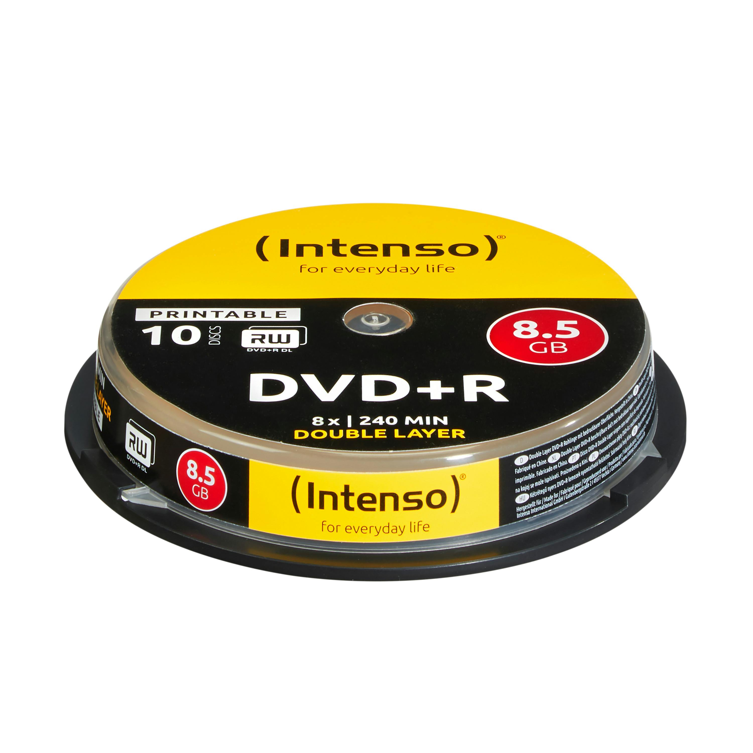 Intenso 1x10 DVD+R 8.5GB 8x Double Layer printable 8,5 GB DVD+R DL 10 Stück(e) | METRO