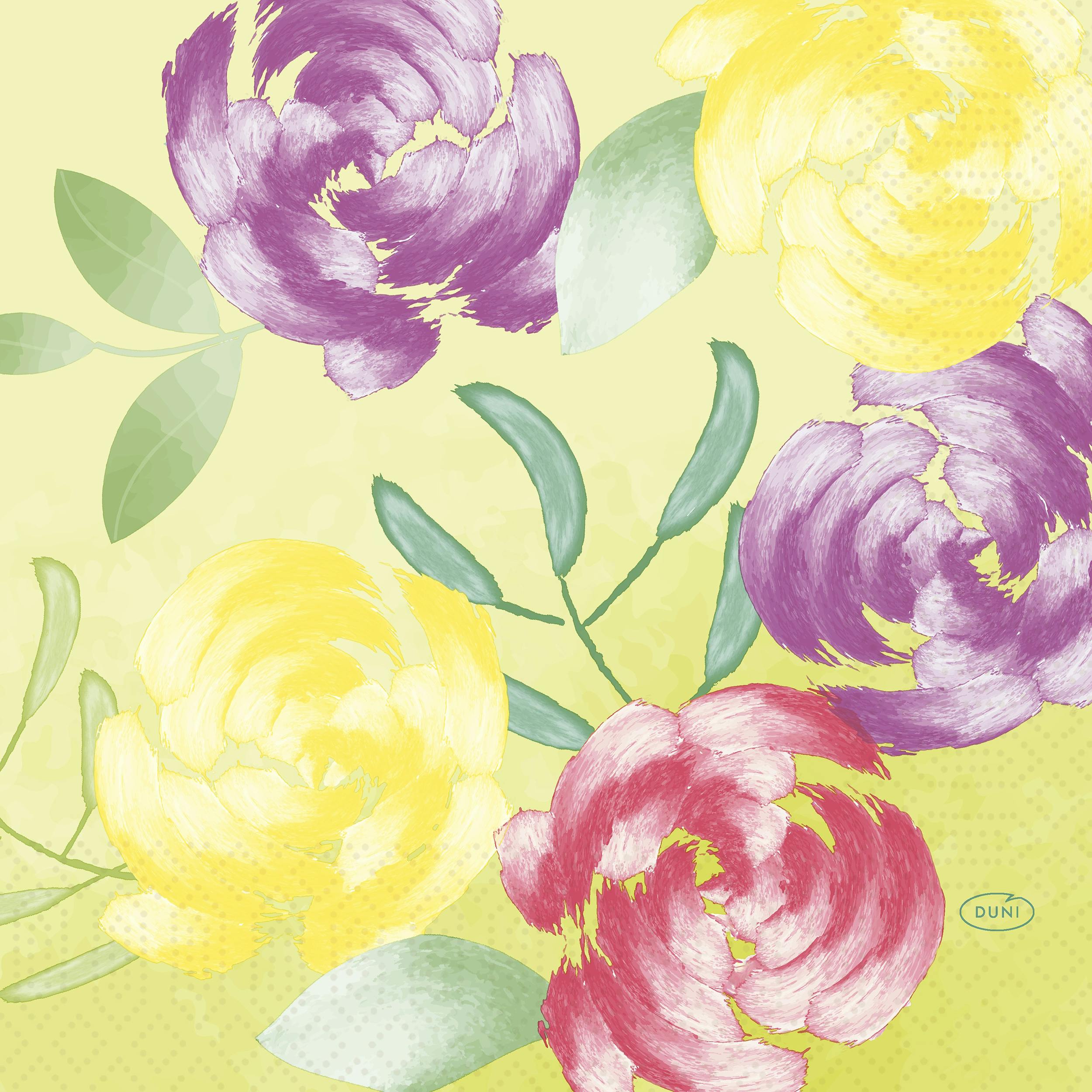 Duni Tissue-Serviette 33 x 33 cm Soft Tropics 3-lagig, 500 Stk/Krt (10 ...