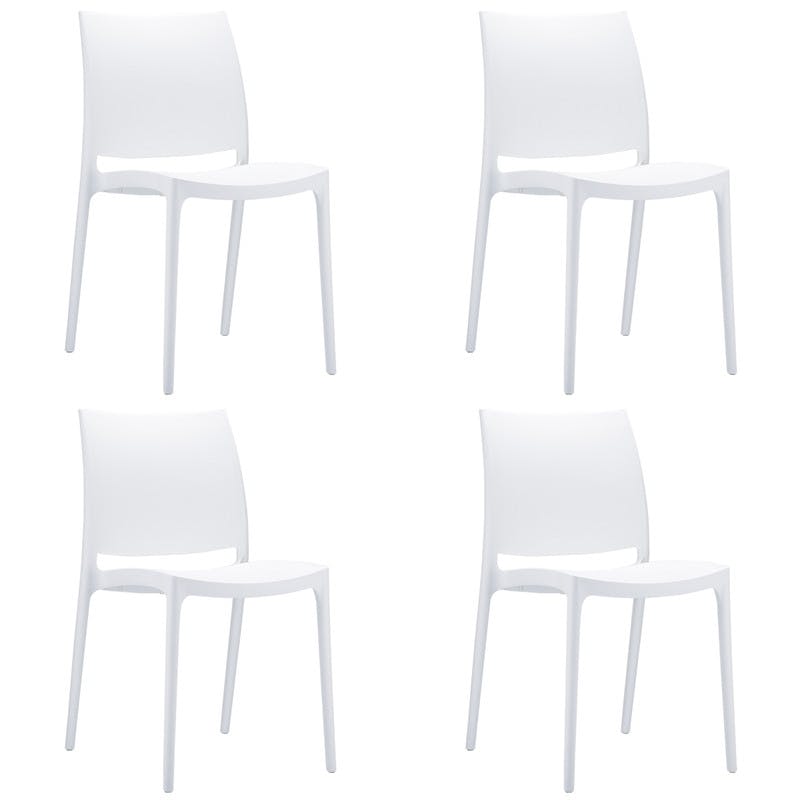 SIESTA EXCLUSIVE Pack 4 Sillas de Exterior Maya Blanco | Makro