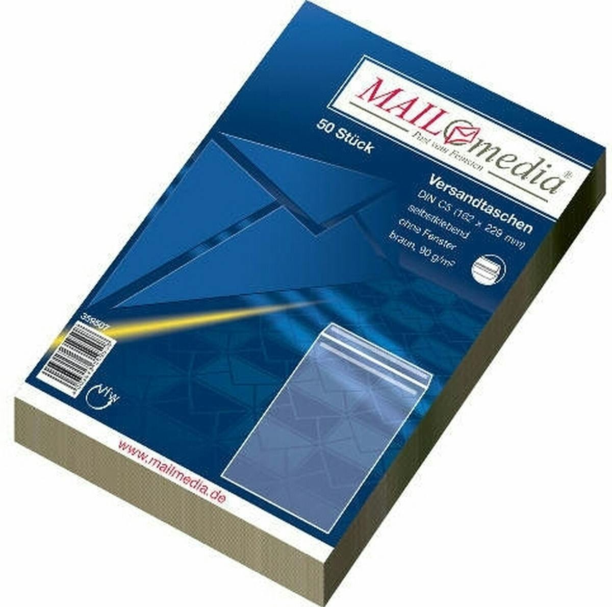 Versandtaschen C5 90g/qm selbstklebend braun VE=50x50 Stück | METRO