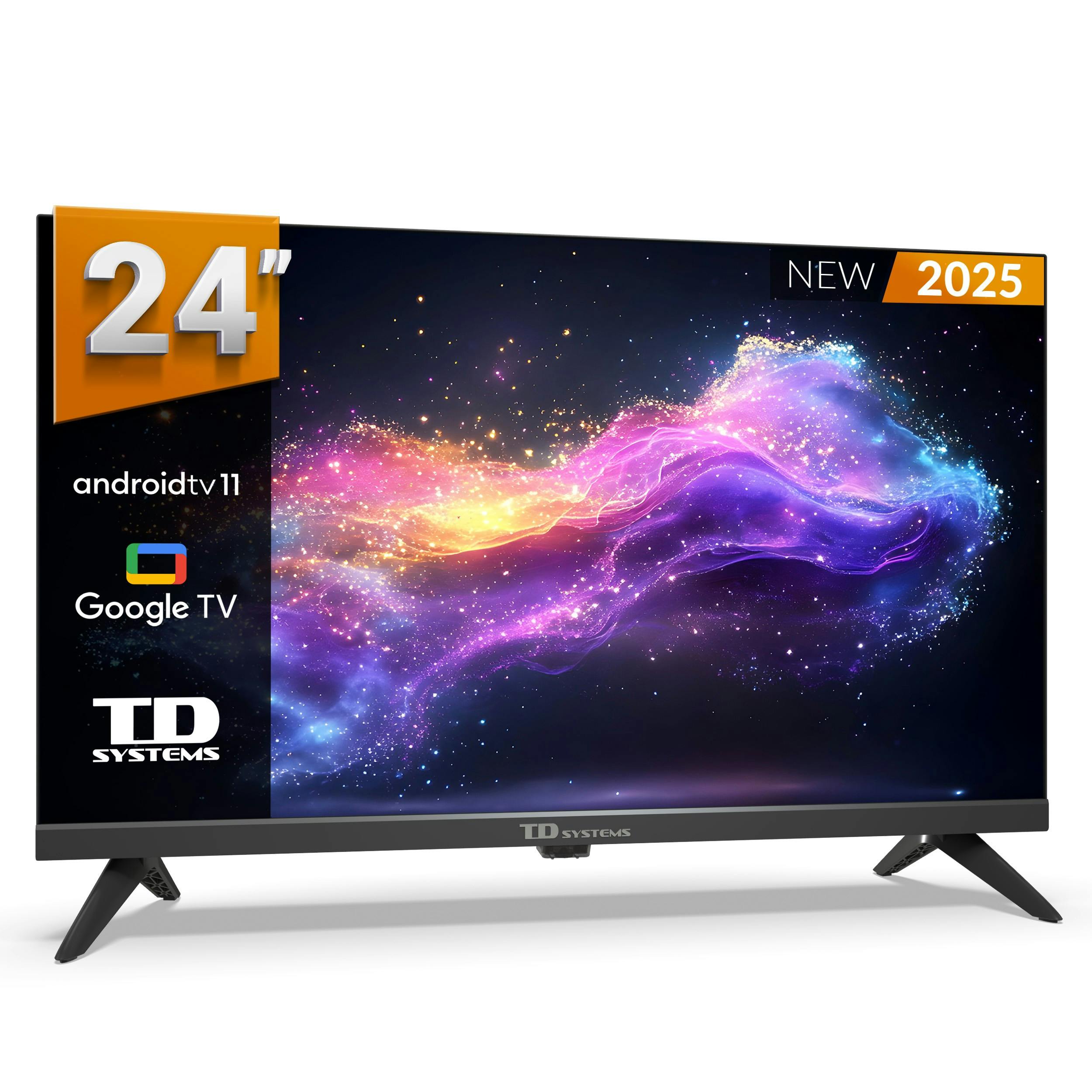 Smart TV 24 polegadas HD Hey Google Official Assistant com controle de ...