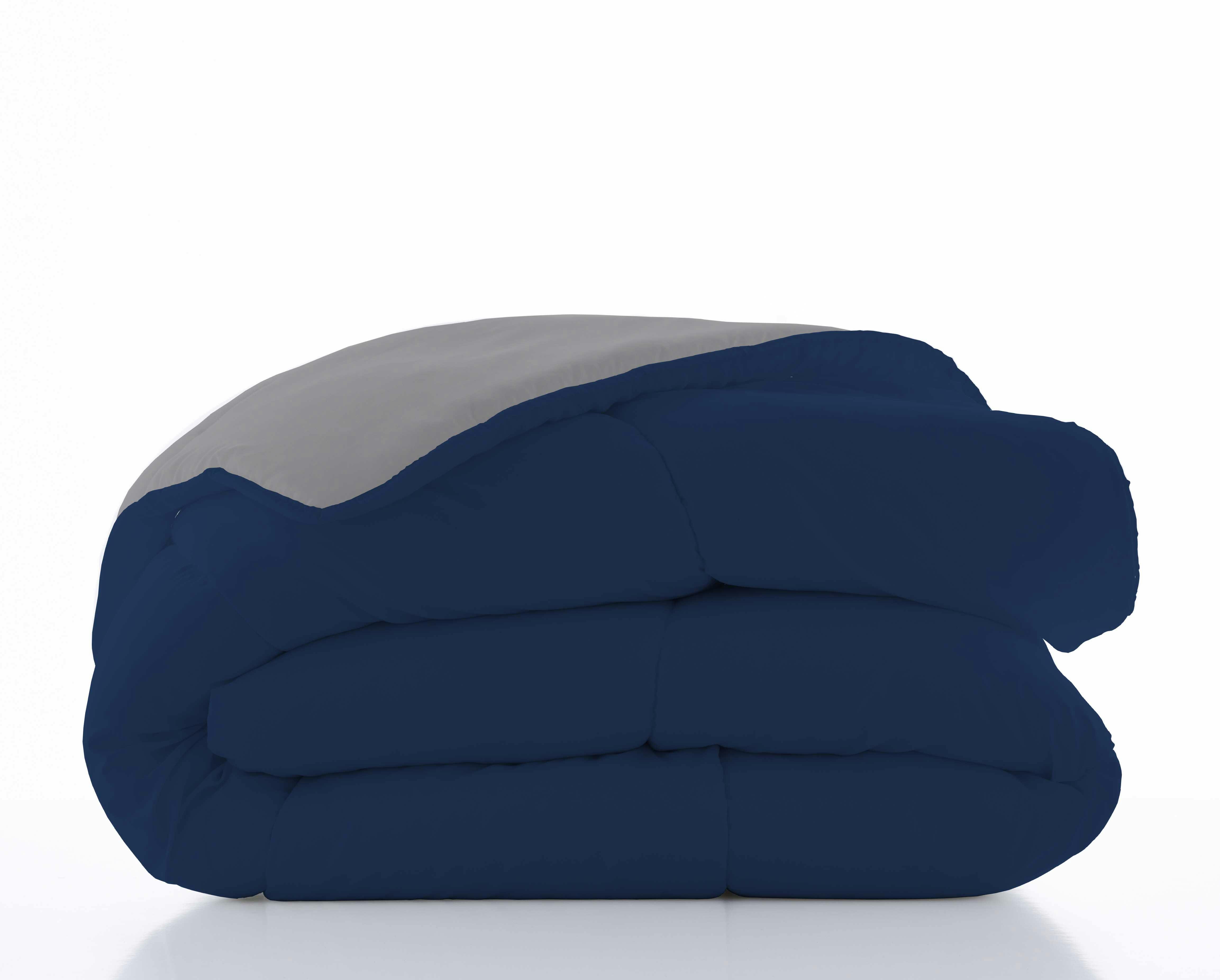 Piumino bicolore Blu1/L.807 Grigio letto 90 letto poliestere made in Spain 300 grammi Naturali ...