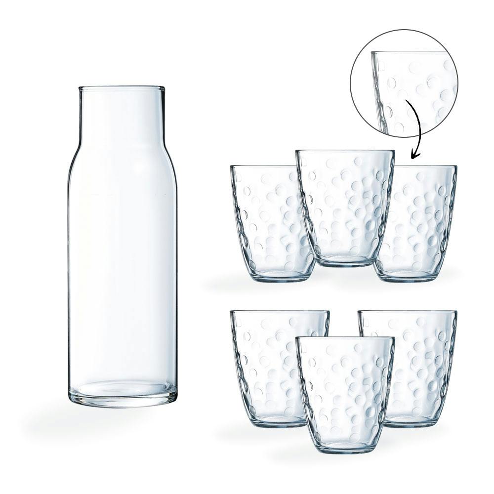 Ensemble carafe Funambule et 6 verres à eau Concepto 25 cl - Luminarc ...