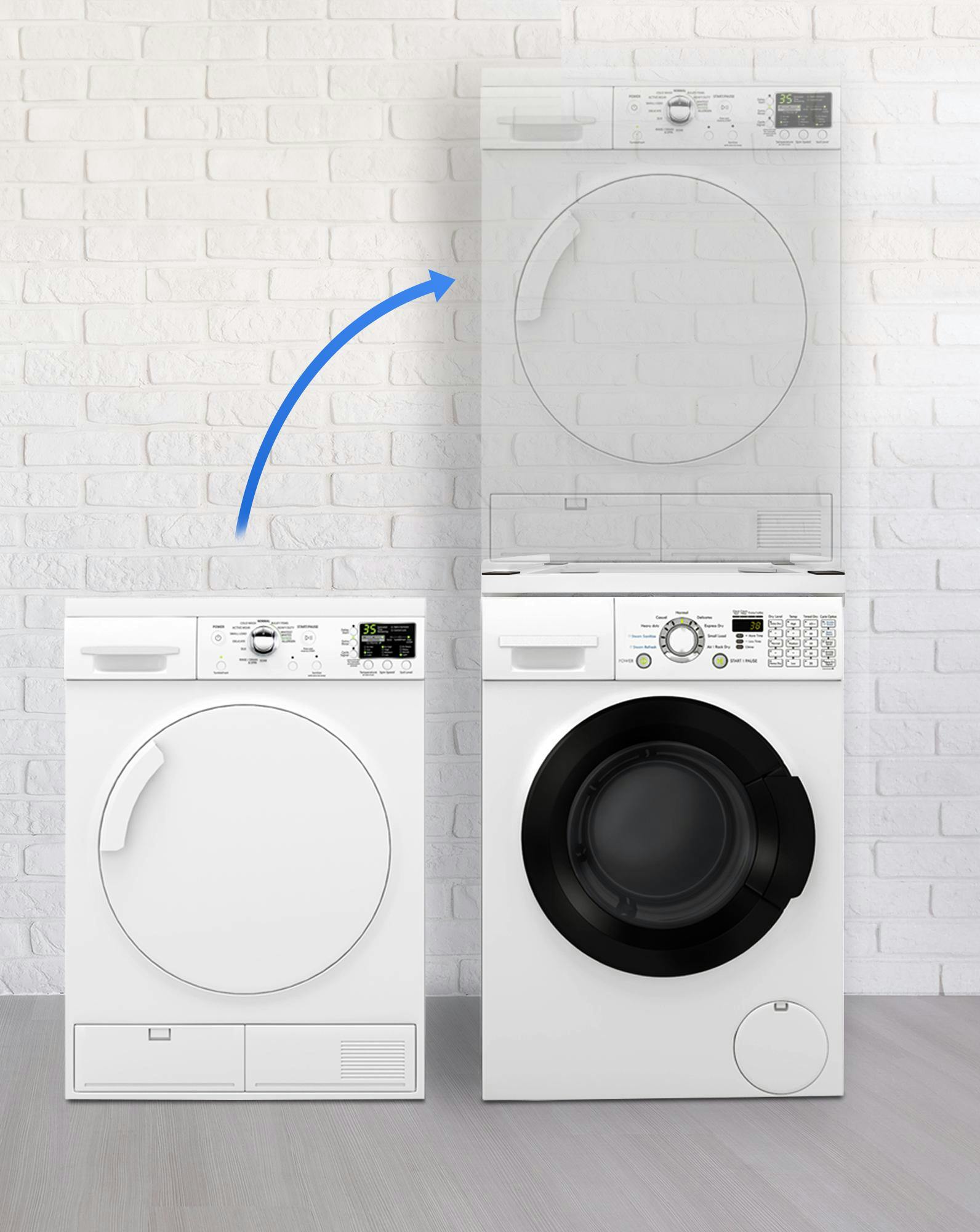 DELUKE® Verbindungsrahmen für Waschmaschine/Trockner EDEO - 60cm Breit ...