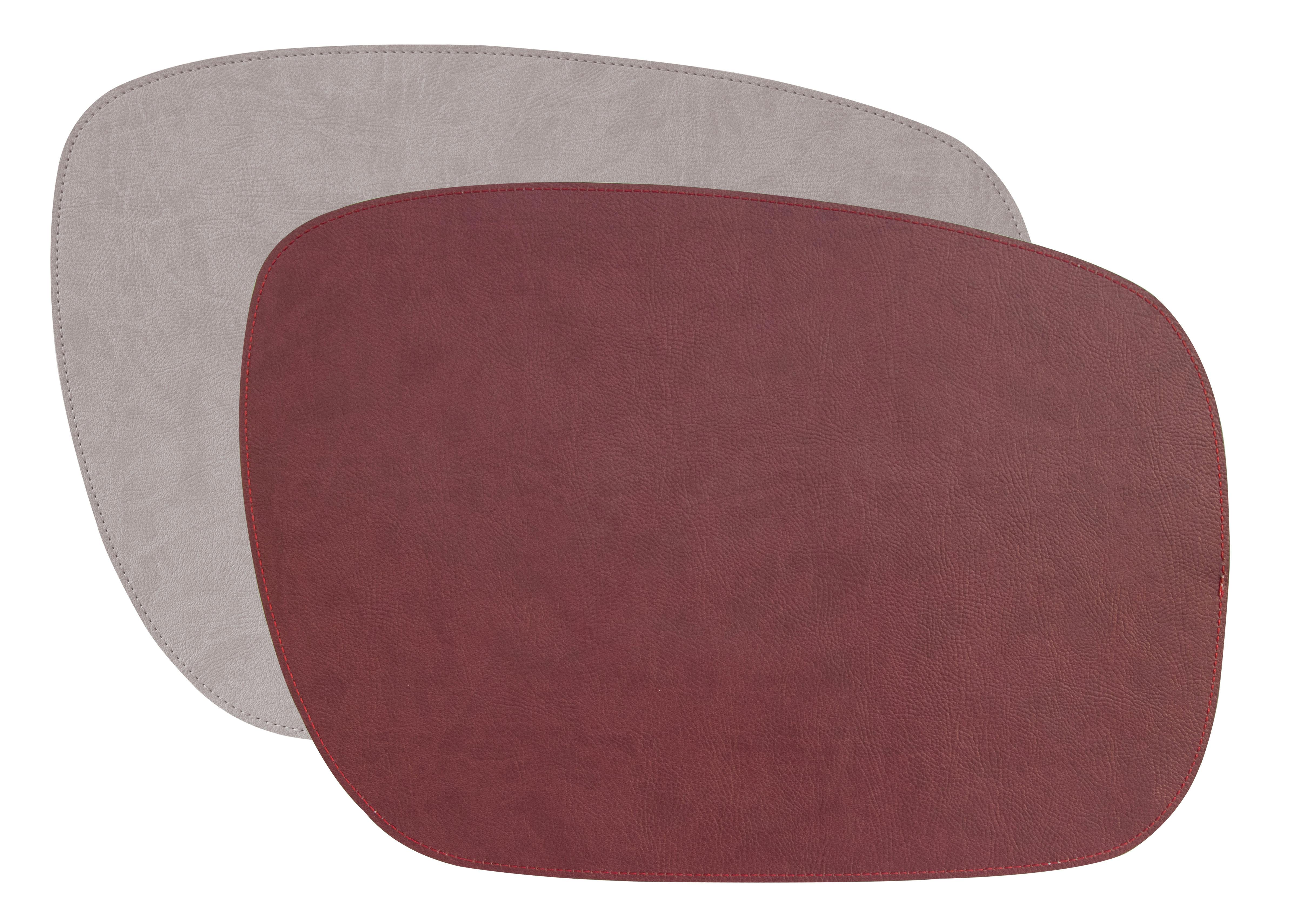 Stil Casa, set of 12 bicolor placemats, stitched bonded polyurethane ...