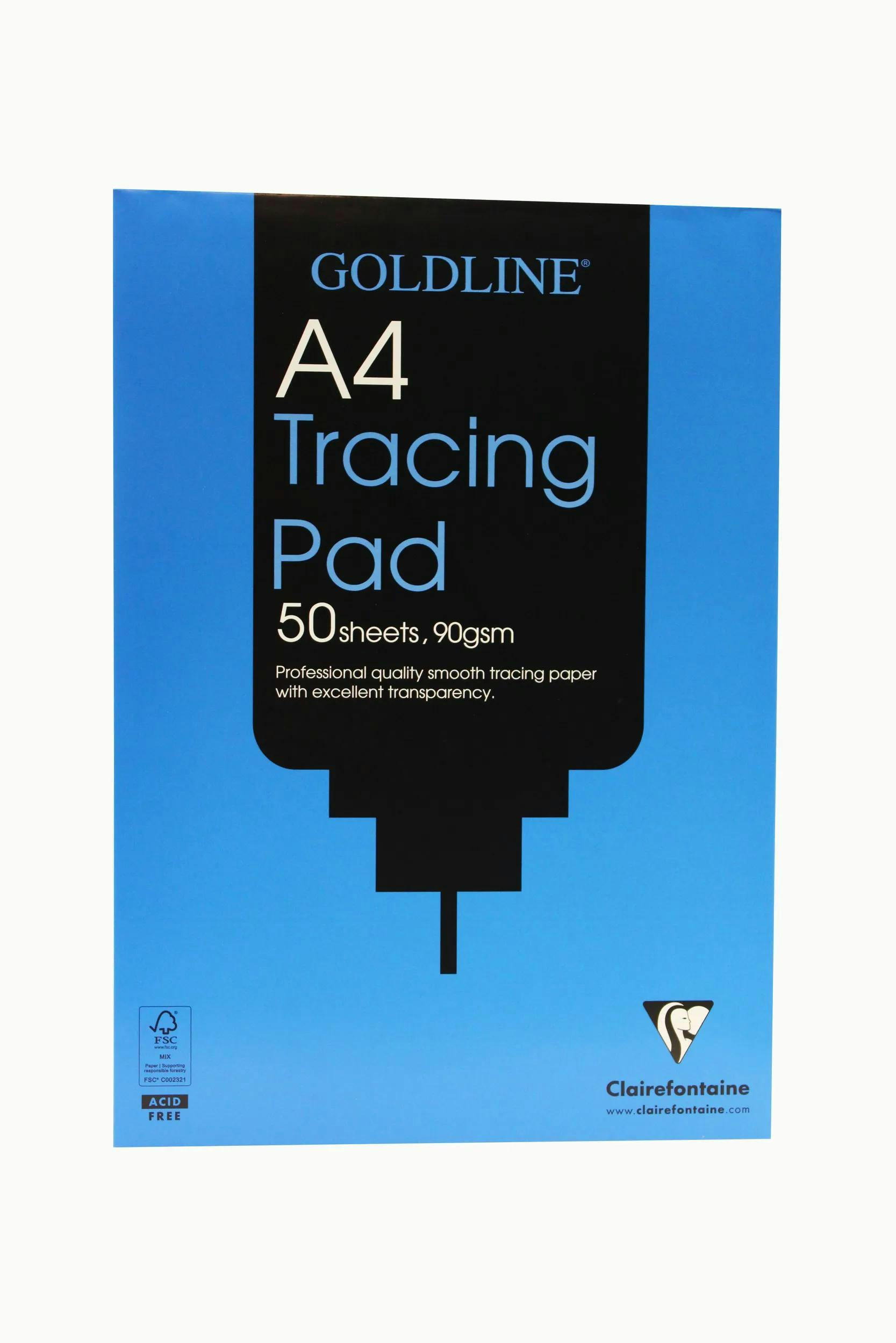 Clairefontaine 5x Goldline Transparentpapier, Block geleimt, 50 Blatt ...
